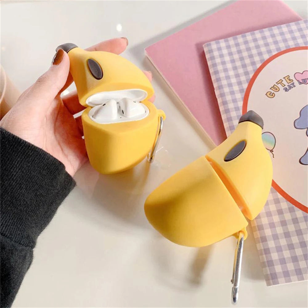 Banana-shaped Silicone Airpods Pro Protective Case on Luulla