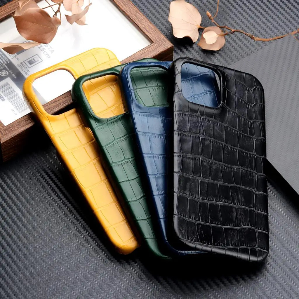Premium Crocodile Leather Texture Phone Cases on Luulla