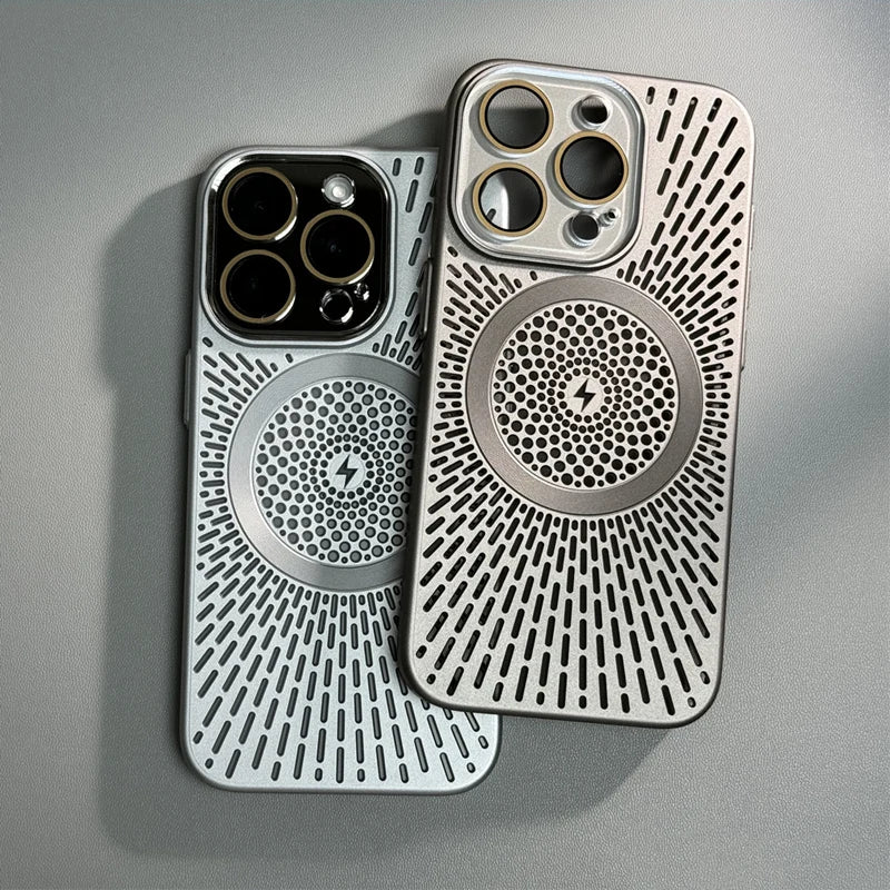 Wireless Charging Metal Phone Case With Design on Luulla