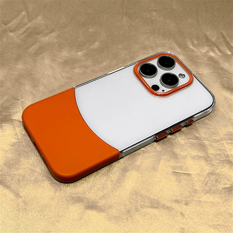 Orange And White Iphone Case With Camera Protection on Luulla