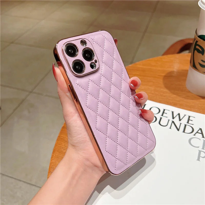 Luxurious Quilted Leather Iphone Case With Protection on Luulla