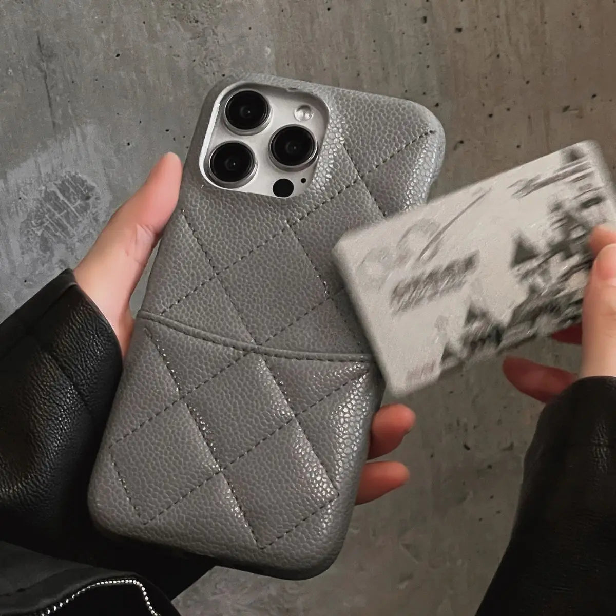 Quilted Leather Wallet Phone Case For Iphone on Luulla