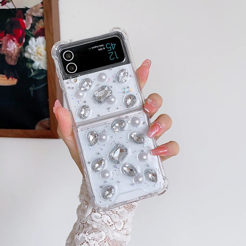 Encrusted Gemstone Flip Phone Protective Case on Luulla