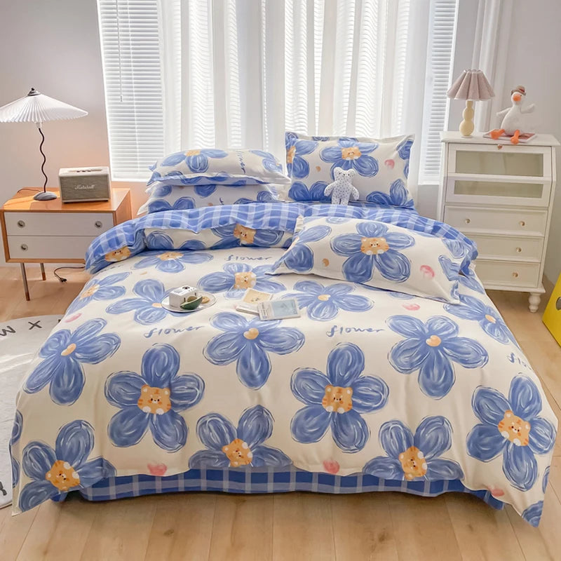 Floral Blue Daisy Comforter Set Queen Size on Luulla