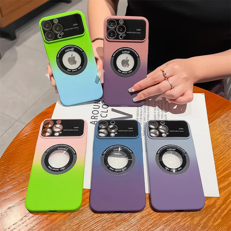 Gradient Color Magnetic Iphone Case With Stand on Luulla