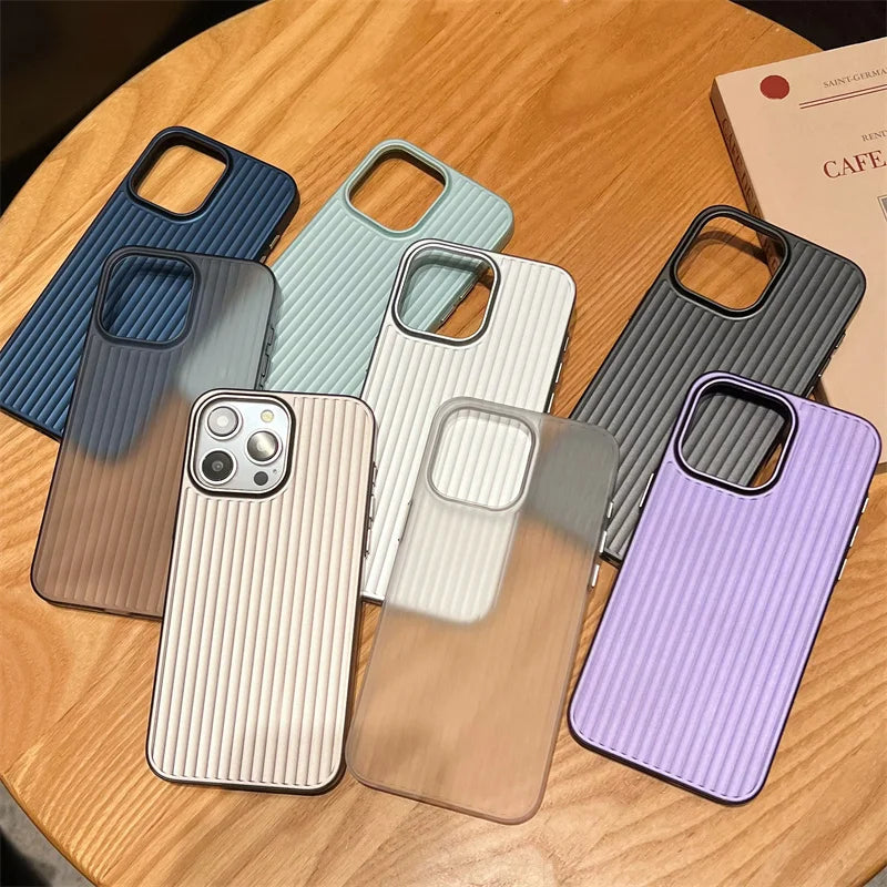 Ribbed Pattern Gradient Color Iphone Cases Collection on Luulla