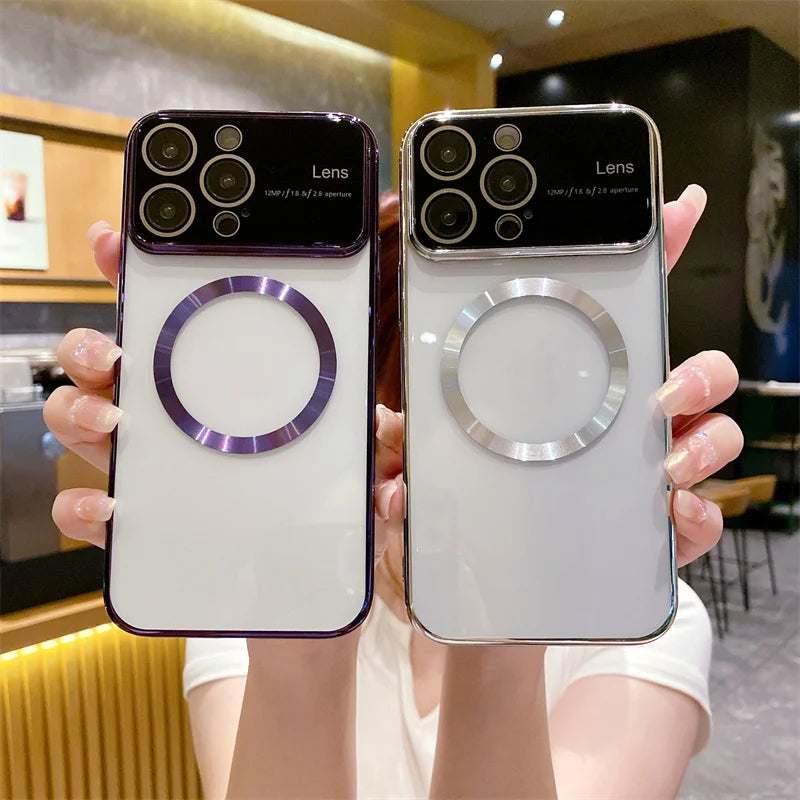 Dual Color Magnetic Lens Protector Phone Case on Luulla