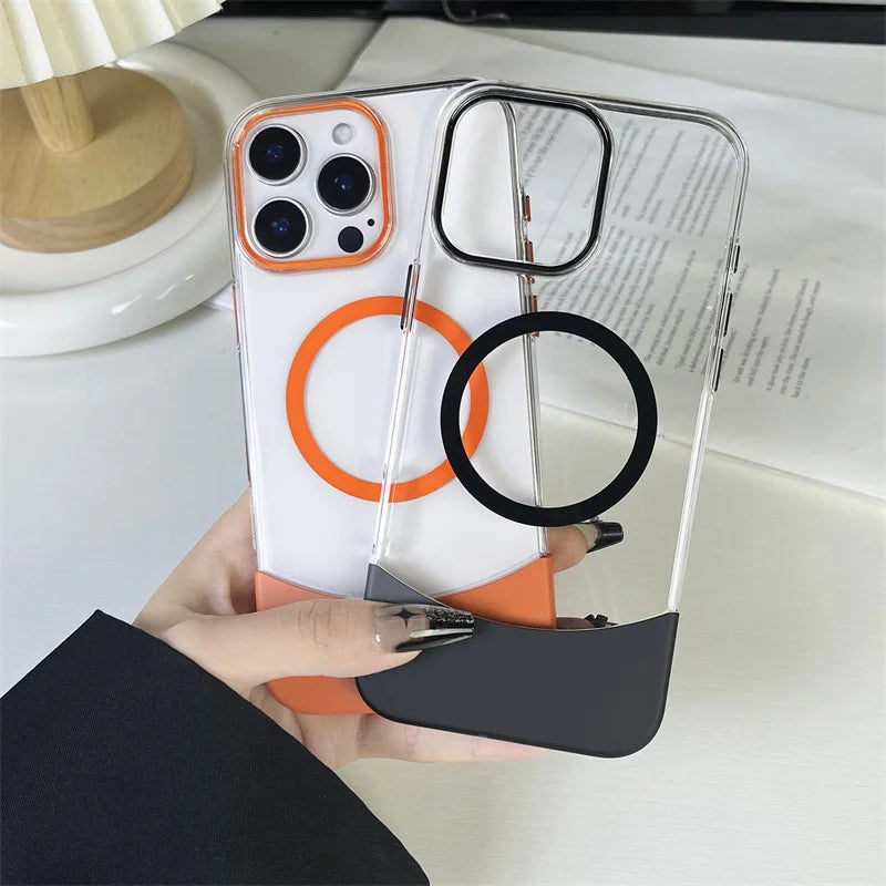 Clear Magnetic Case With Camera Lens Protector on Luulla