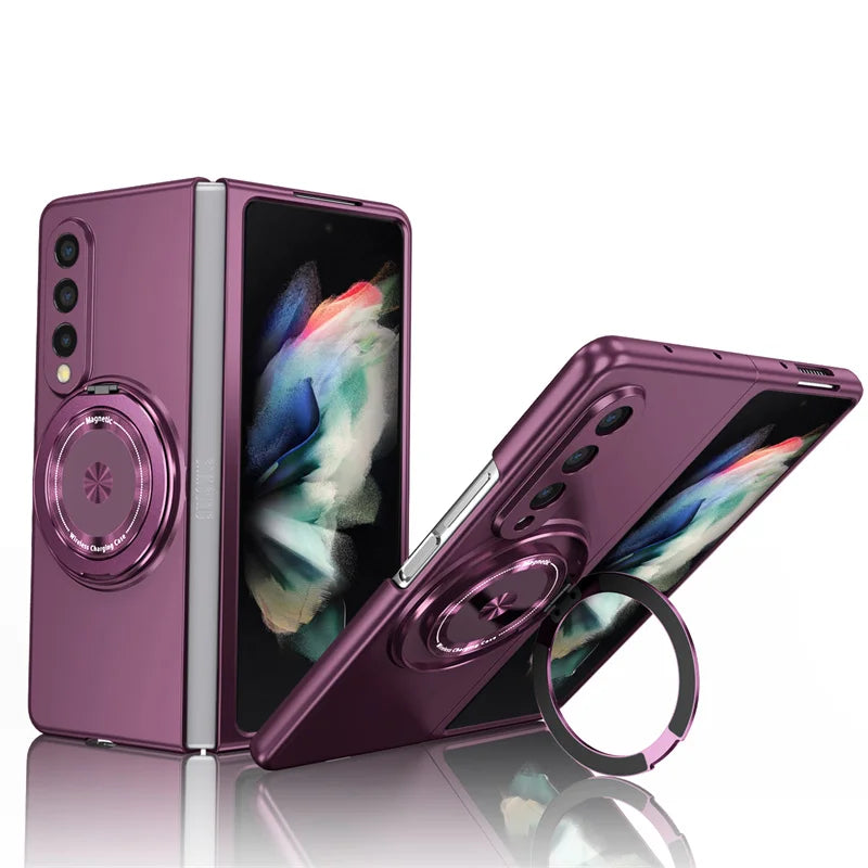 Purple Foldable Phone Case With Ring Stand on Luulla