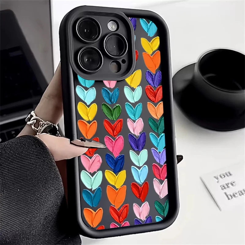 Colorful Heart Pattern Phone Case For Iphone on Luulla