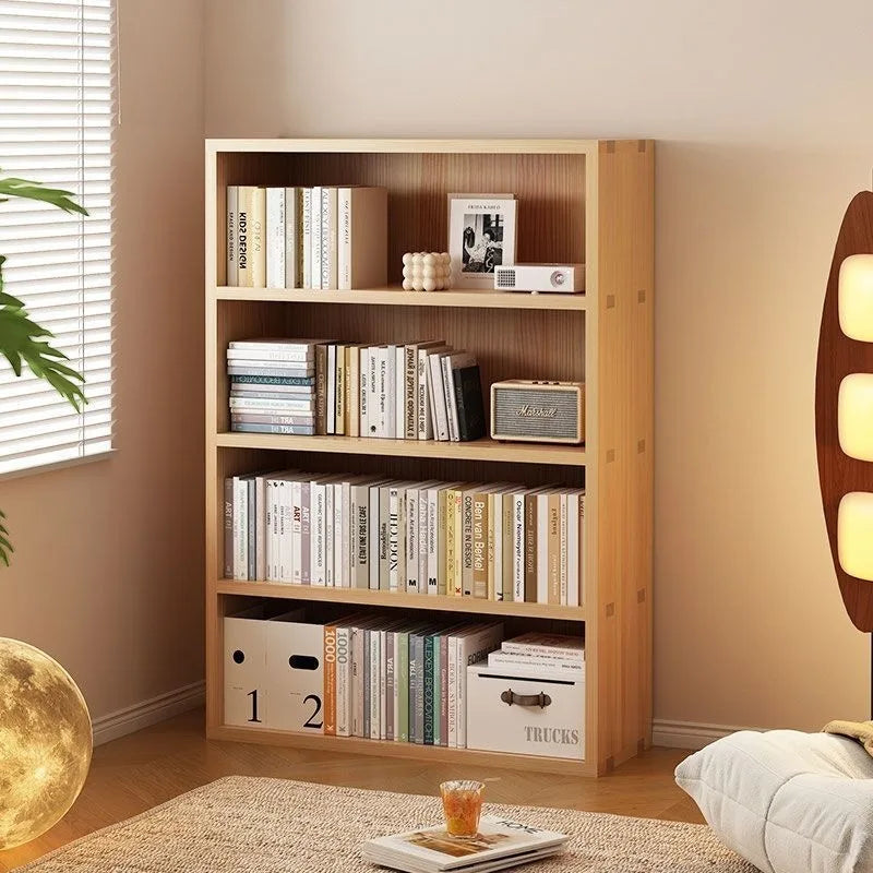 Wooden Four-shelf Bookcase With Ample Storage on Luulla