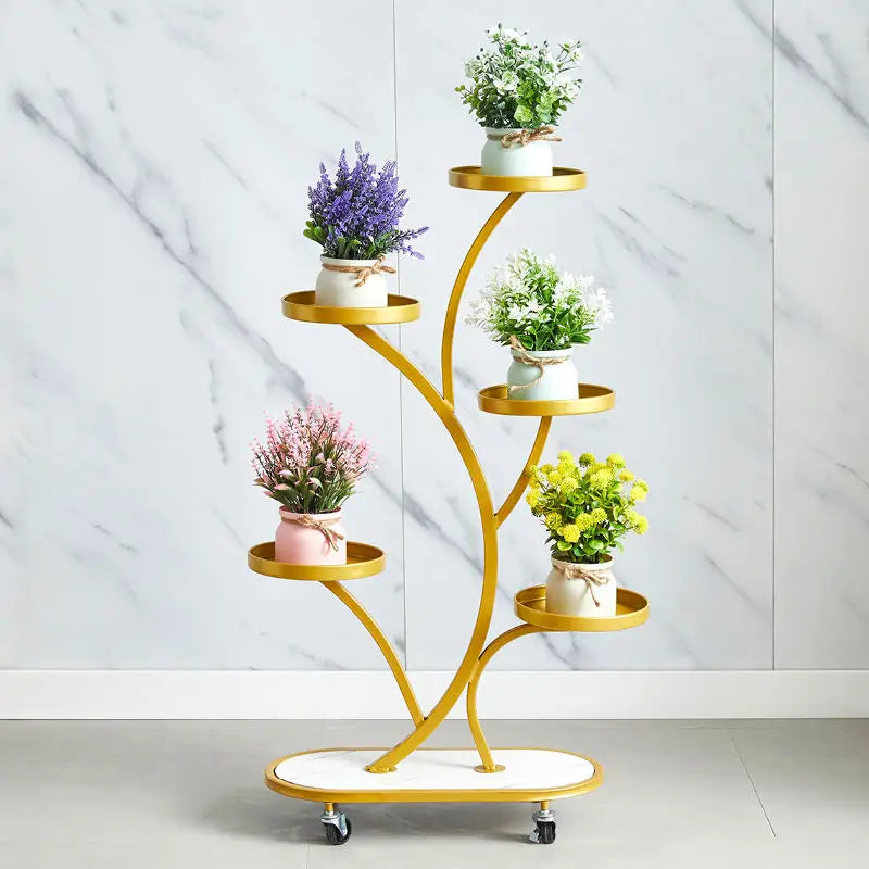 Gold Metal Multi-tier Indoor Plant Stand Display on Luulla