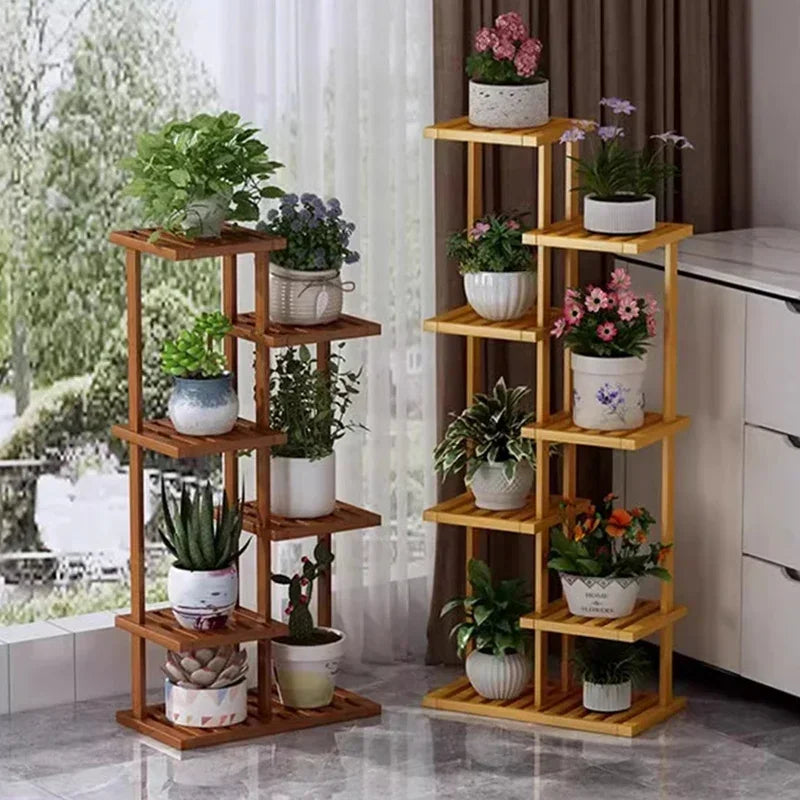 Wooden Multi-tier Indoor Outdoor Plant Stand on Luulla