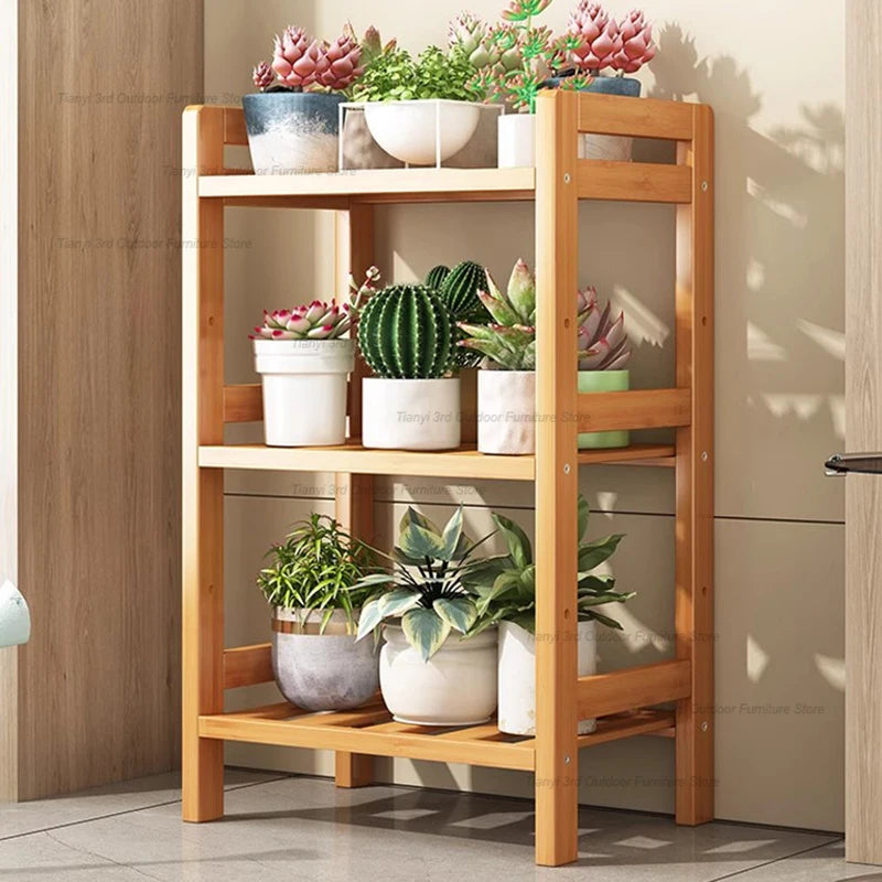 Wooden Three-tier Plant Shelf For Indoor Gardens on Luulla