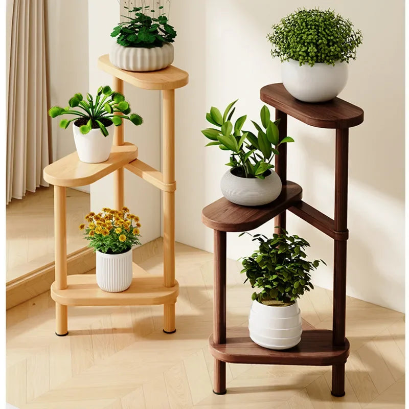 Multi-tier Wooden Plant Stand For Indoor Display on Luulla