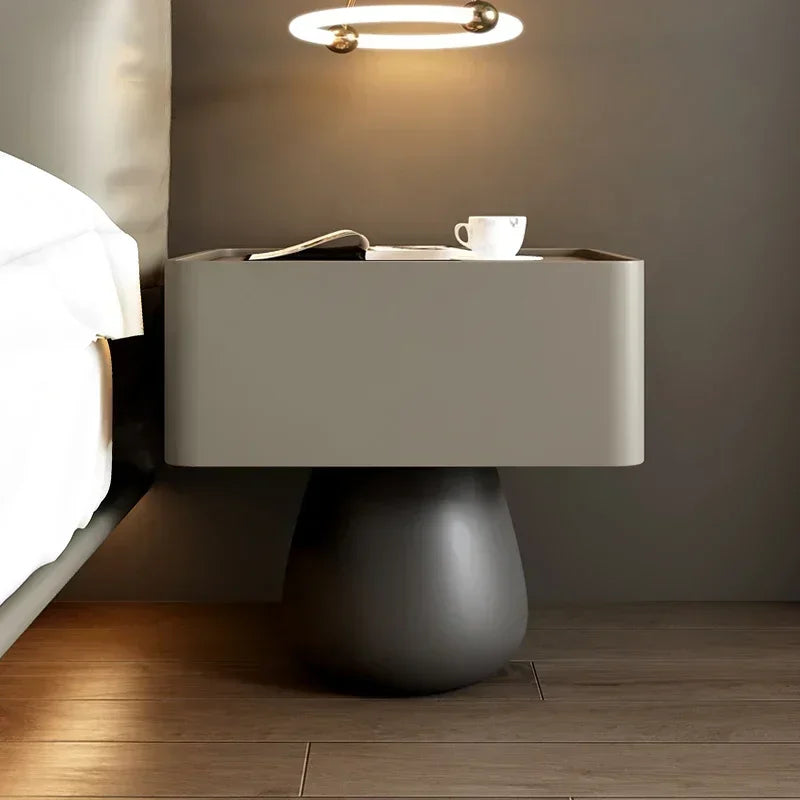 Modern Minimalist Nightstand With Sleek Rounded Design on Luulla