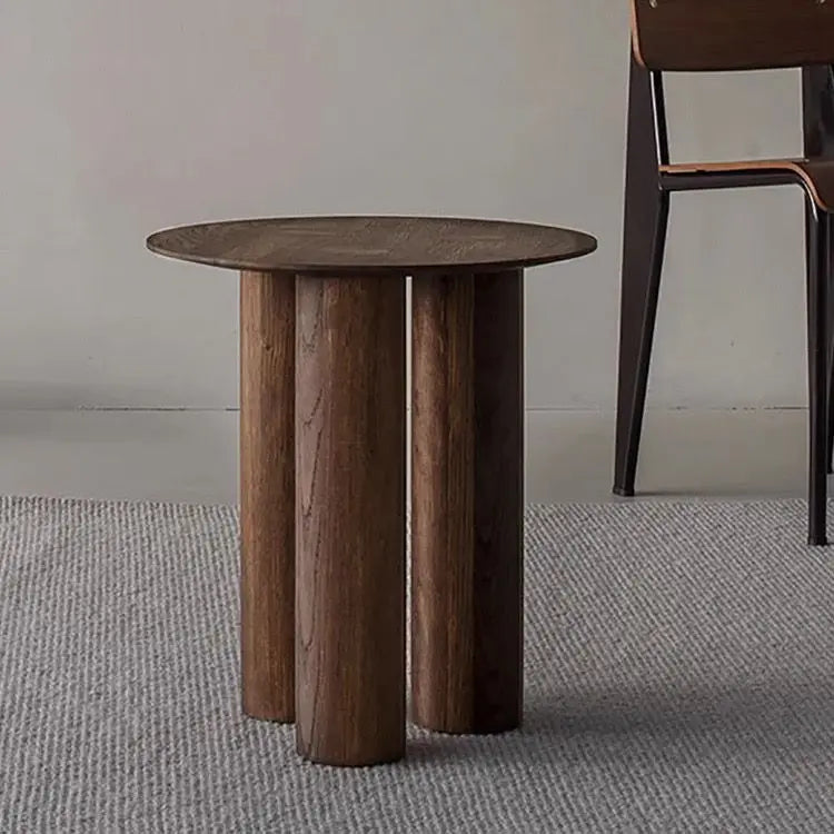 Modern Round Wooden Coffee Table With Stable Legs on Luulla