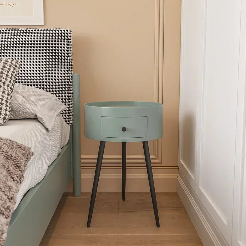 Modern Round Nightstand With Drawer And Legs on Luulla