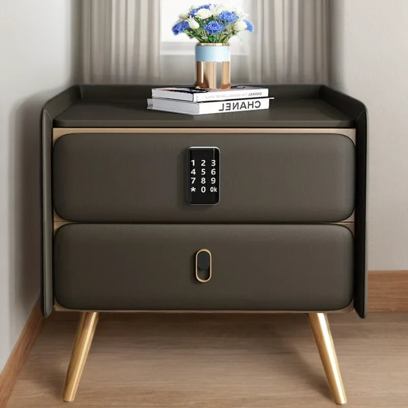 Modern Two-drawer Nightstand With Usb Charging Port on Luulla