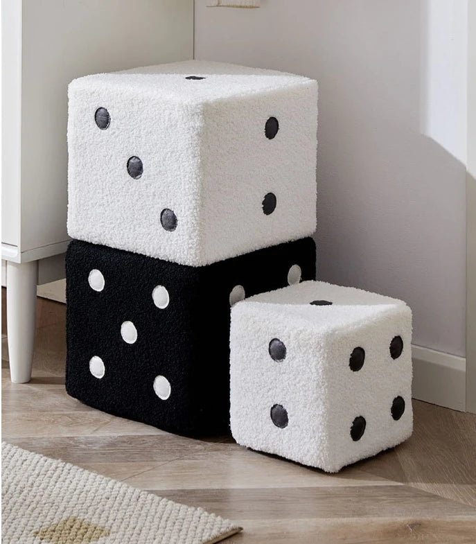 Giant Dice-shaped Plush Ottoman Set For on Luulla