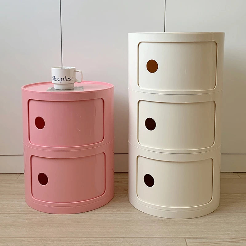 Modern Round Stackable Storage Cabinets With Doors on Luulla