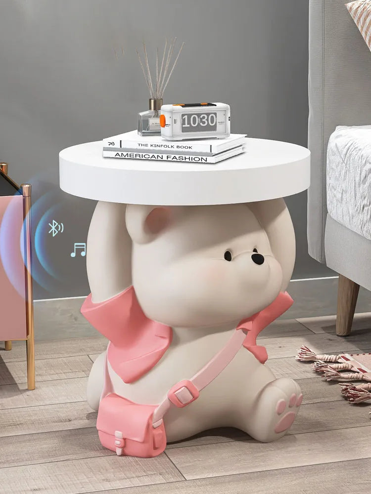 Charming Bear-shaped Table With Bluetooth Speaker on Luulla