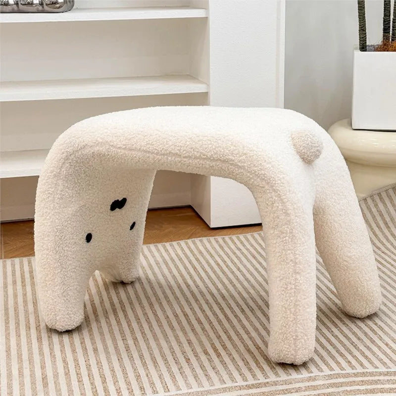Plush Curved Stool With Novelty Animal Design on Luulla