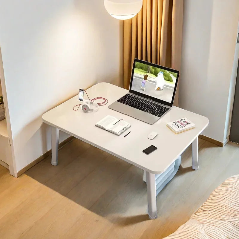 Compact Adjustable Foldable White Laptop Desk on Luulla