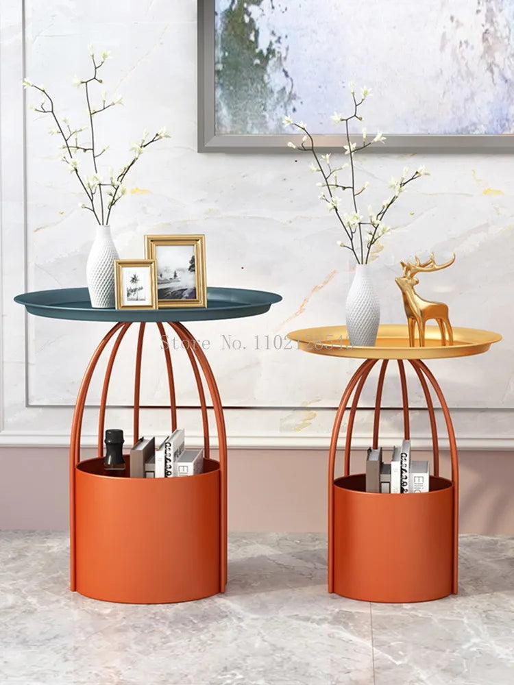 Modern Metal Side Tables With Storage Compartments on Luulla