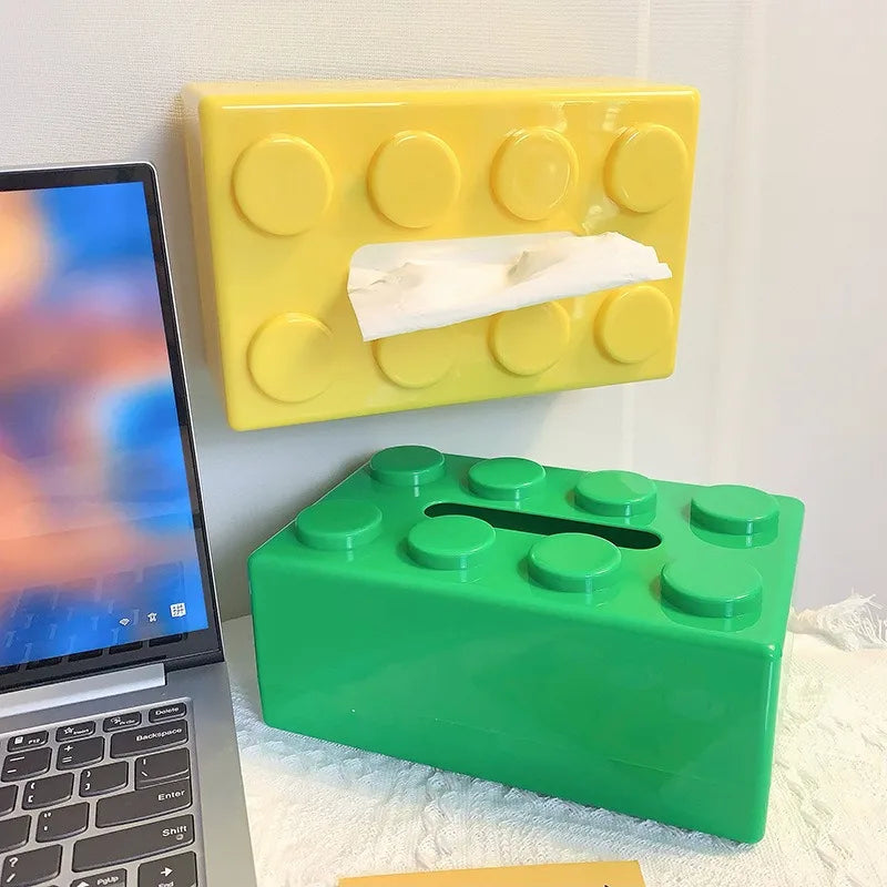 Colorful Building Block Design Tissue Box Holders on Luulla
