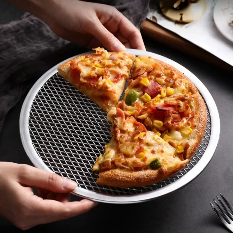 Nonstick Aluminum Pizza Baking Tray With Mesh on Luulla