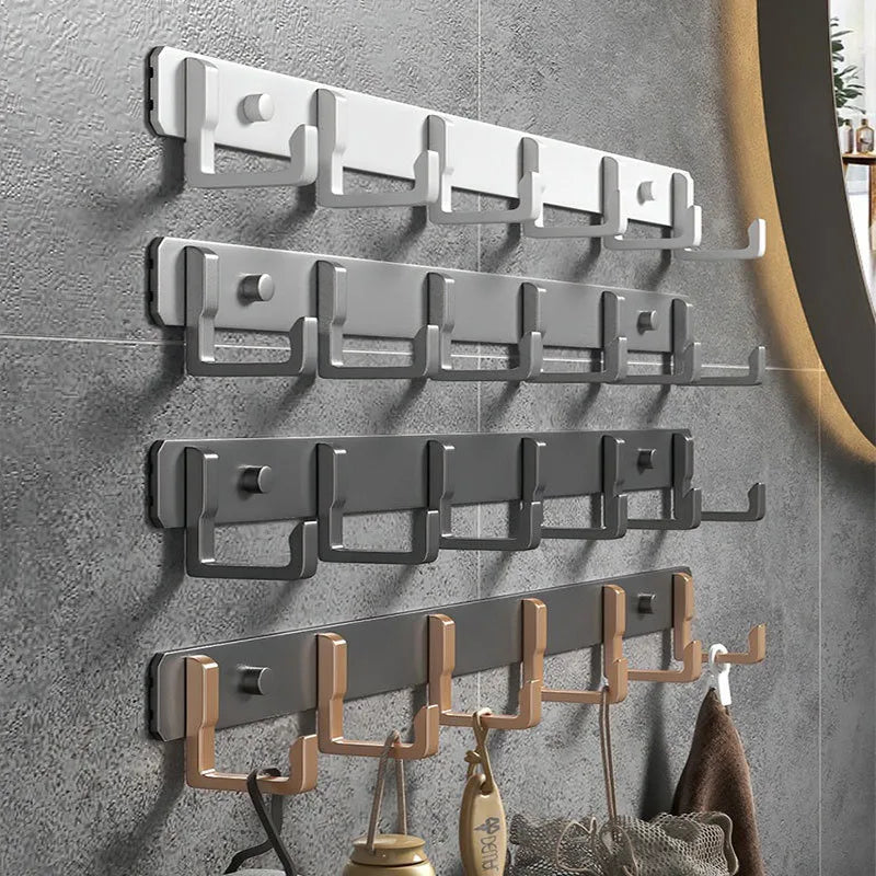 Wall-mounted Metal Hook Rack With Four Hooks on Luulla