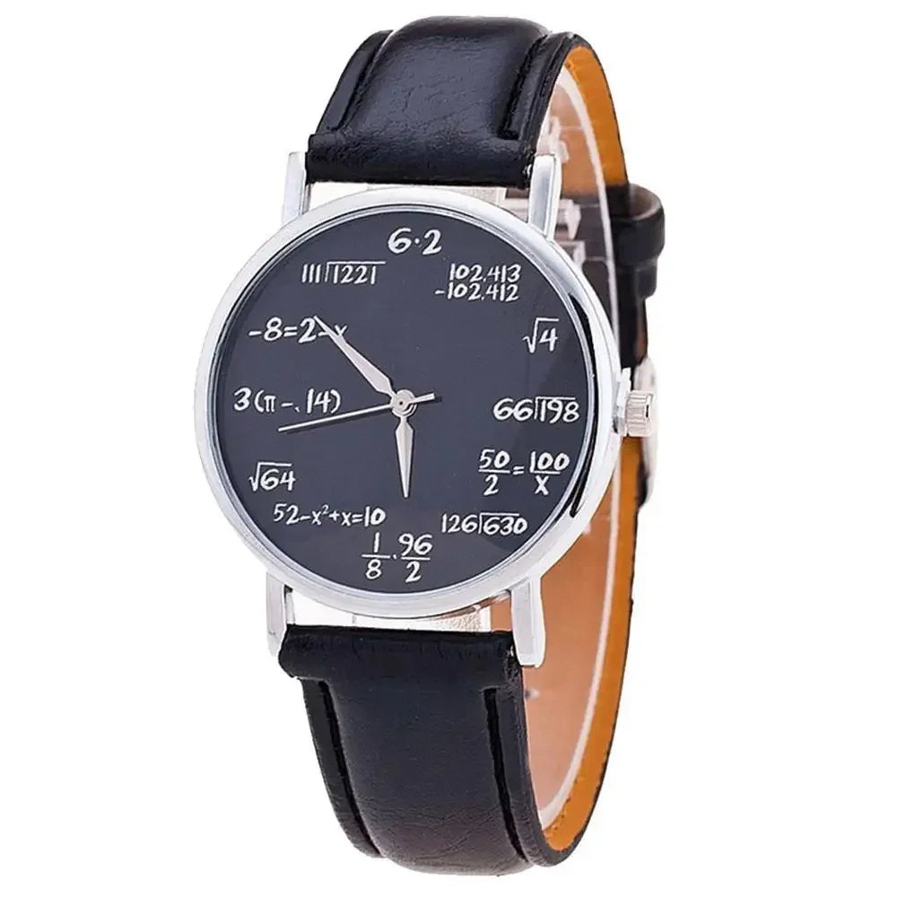 Math Equation Dial Watch With Black Strap on Luulla