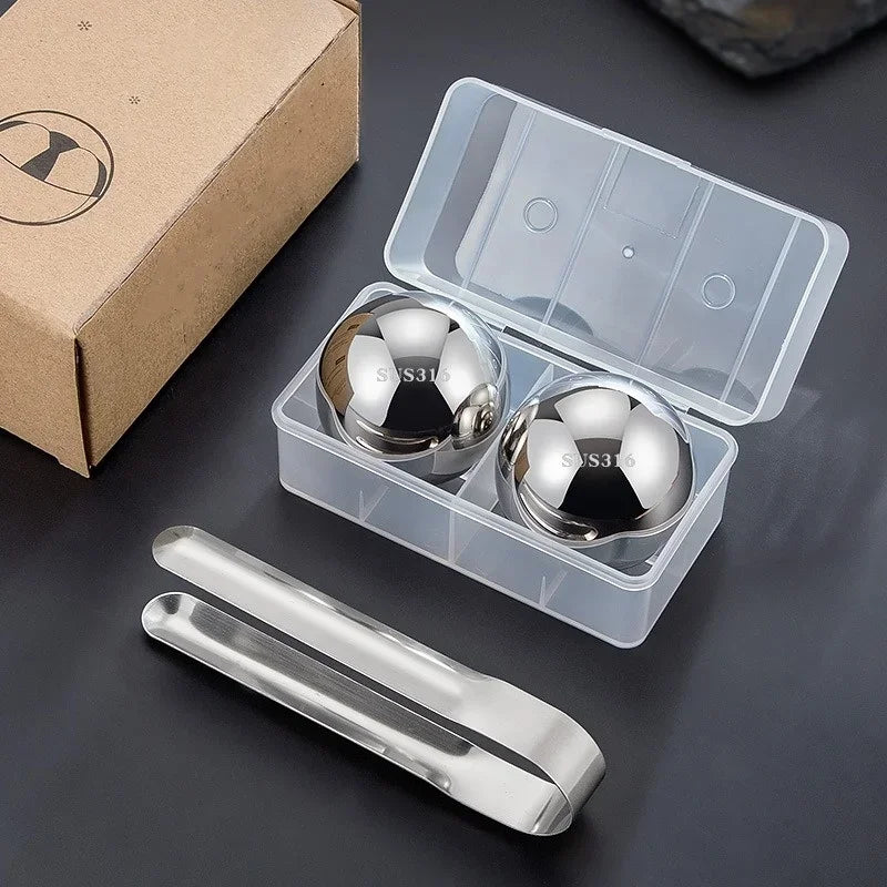 Stainless Steel Whiskey Chilling Balls Gift Set on Luulla