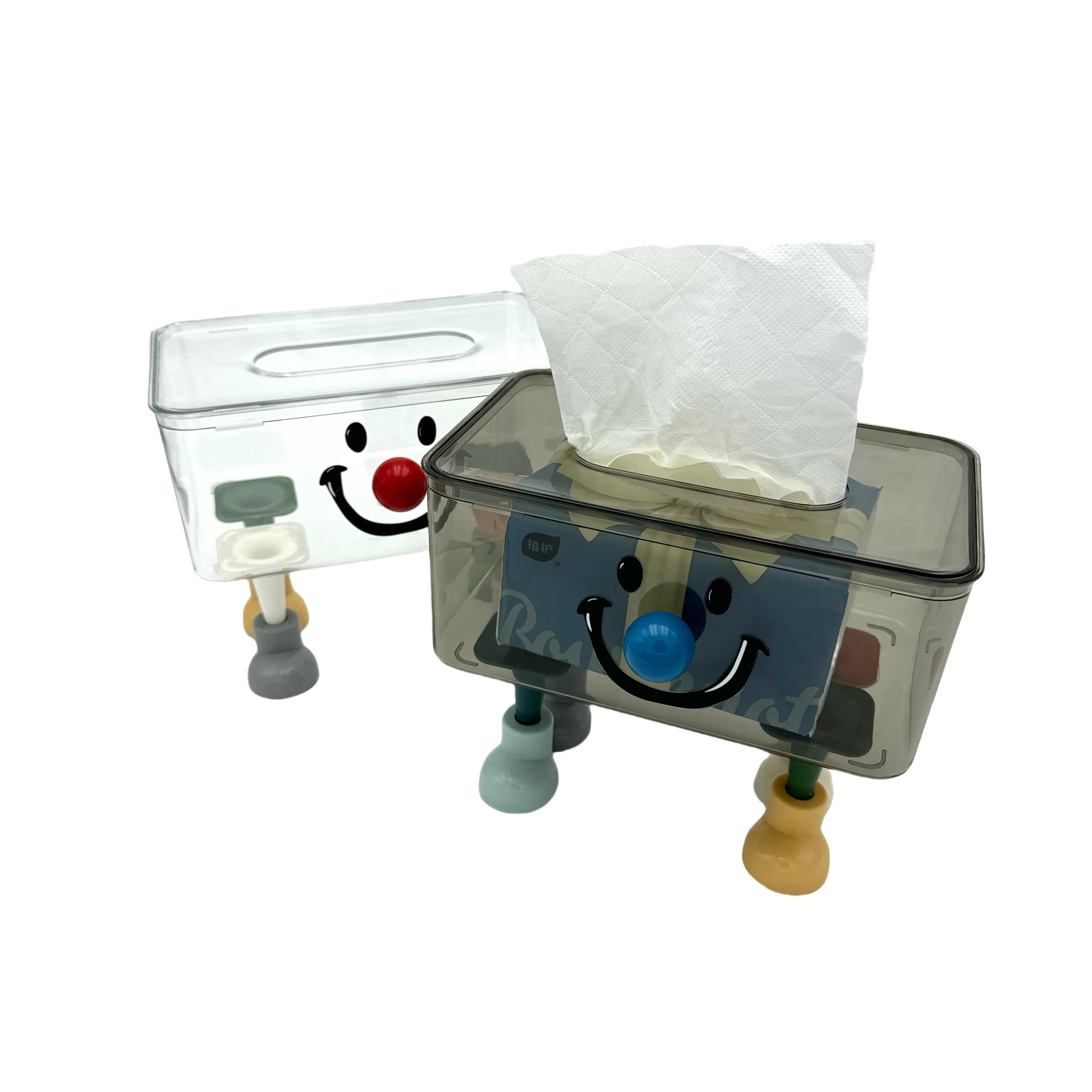 Cute Smiling Tissue Box With Colorful Legs on Luulla