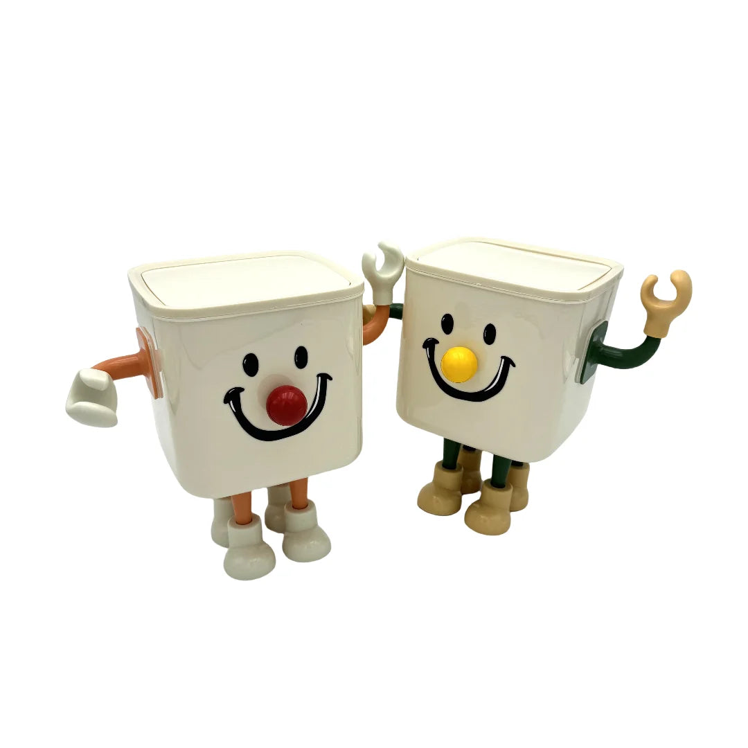 Smiling Block Figures With Movable Arms, Legs on Luulla