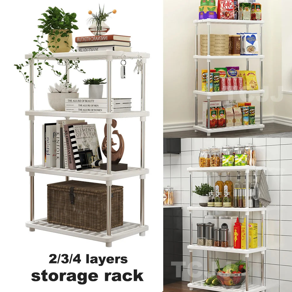 Versatile Multi-tier Plastic Storage Shelving Unit on Luulla