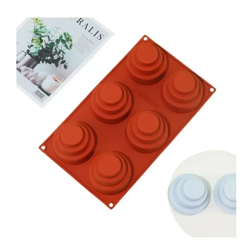 Silicone Non-stick 6-cup Layered Cake Mold on Luulla