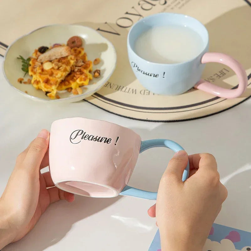 Pastel Ceramic Mug Set With Inspirational Quotes on Luulla