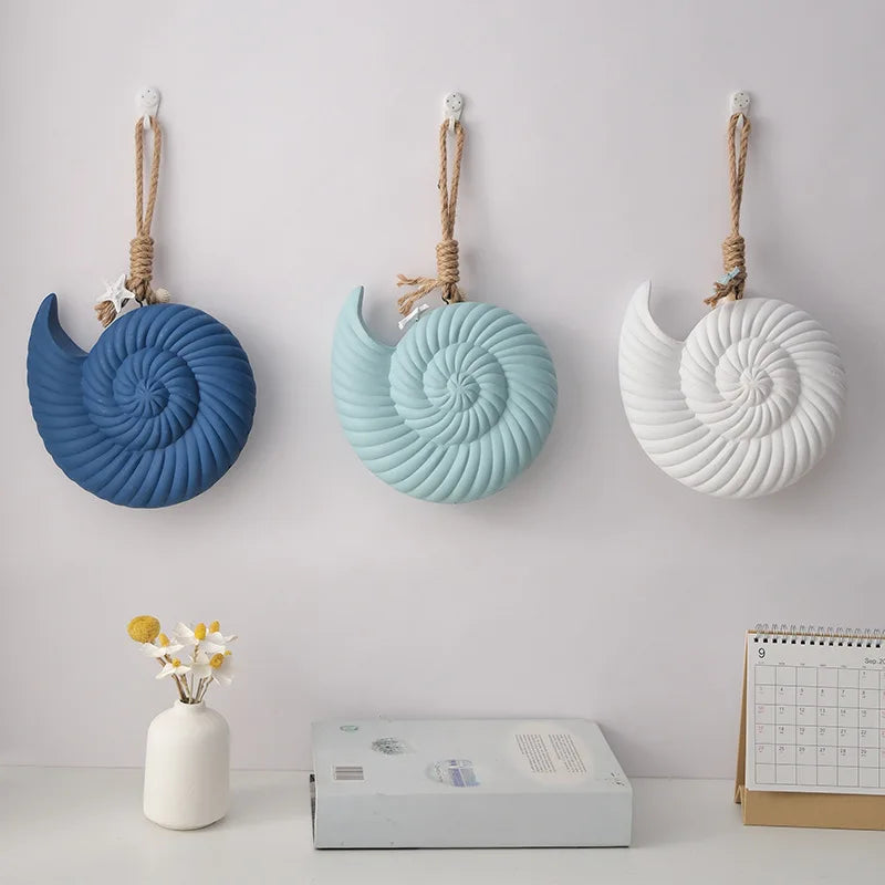 Nautical Seashell Wall Hooks Set Of on Luulla