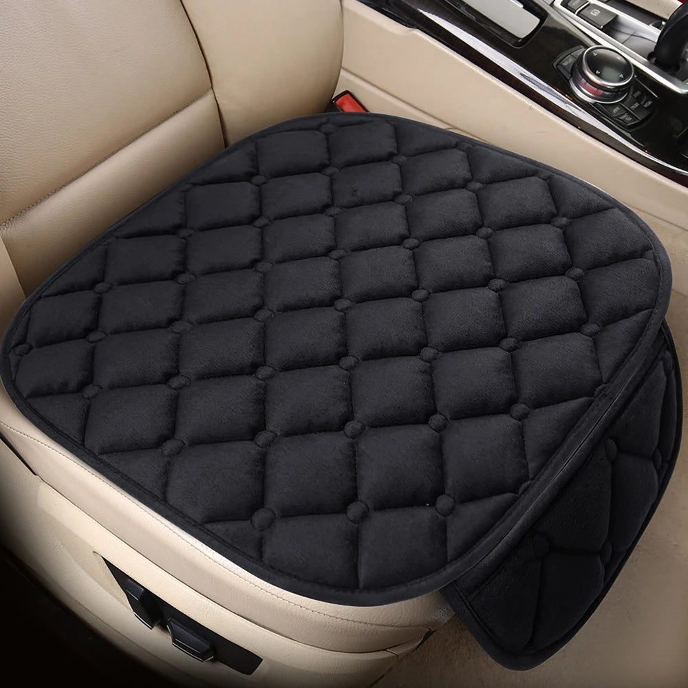 Luxurious Black Quilted Car Seat Cushion Cover on Luulla