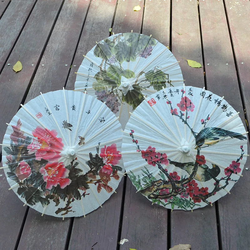Handcrafted Floral Chinese Paper Parasols, Artistic Design on Luulla