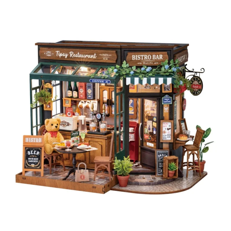Diy Miniature Bistro Café Kit With Lights on Luulla