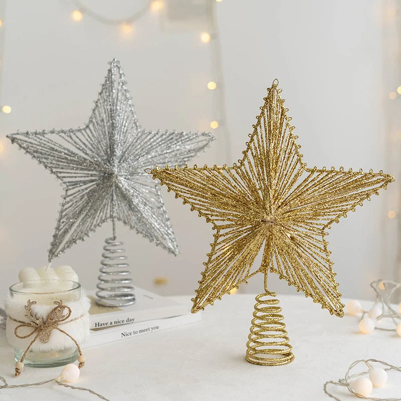Glittery Star Wire Tree Topper For Christmas on Luulla