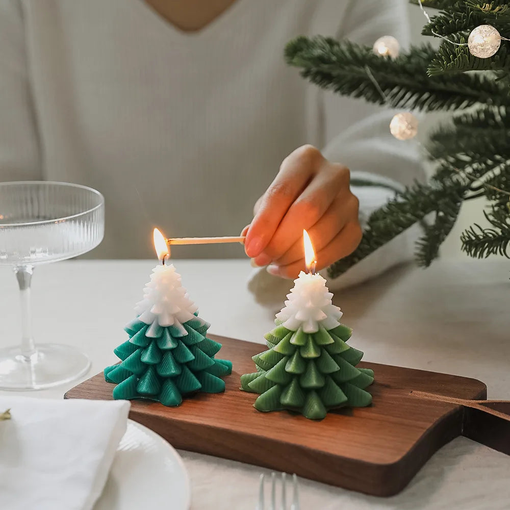 Pine Tree Shaped Decorative Paraffin Wax Candles on Luulla