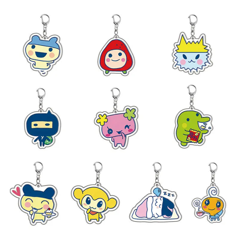 Cute Cartoon Character Keychains Set Of 10 on Luulla