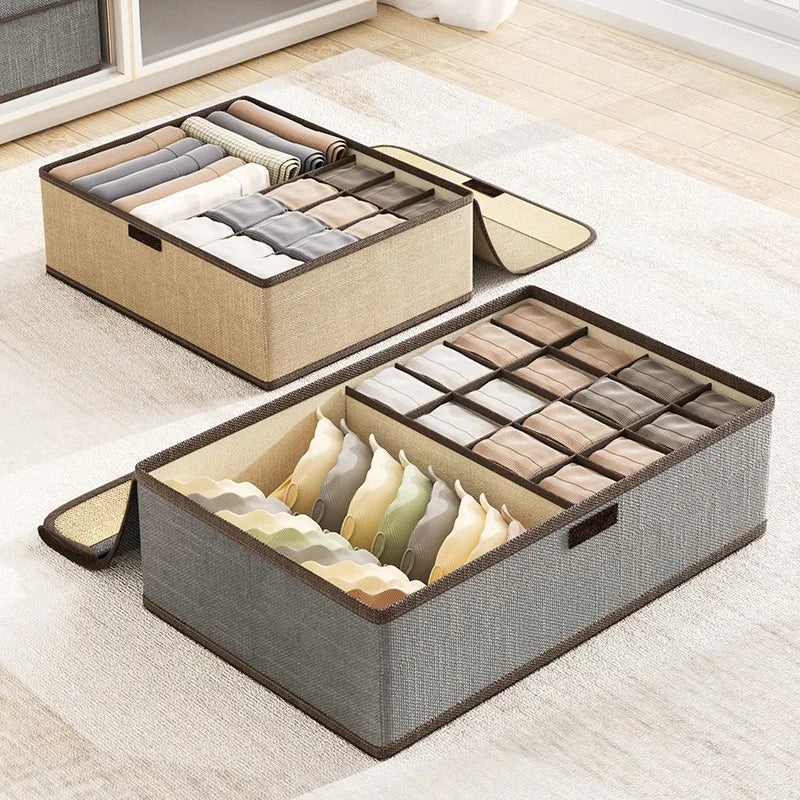 Foldable Fabric Organizer With Compartment Dividers on Luulla