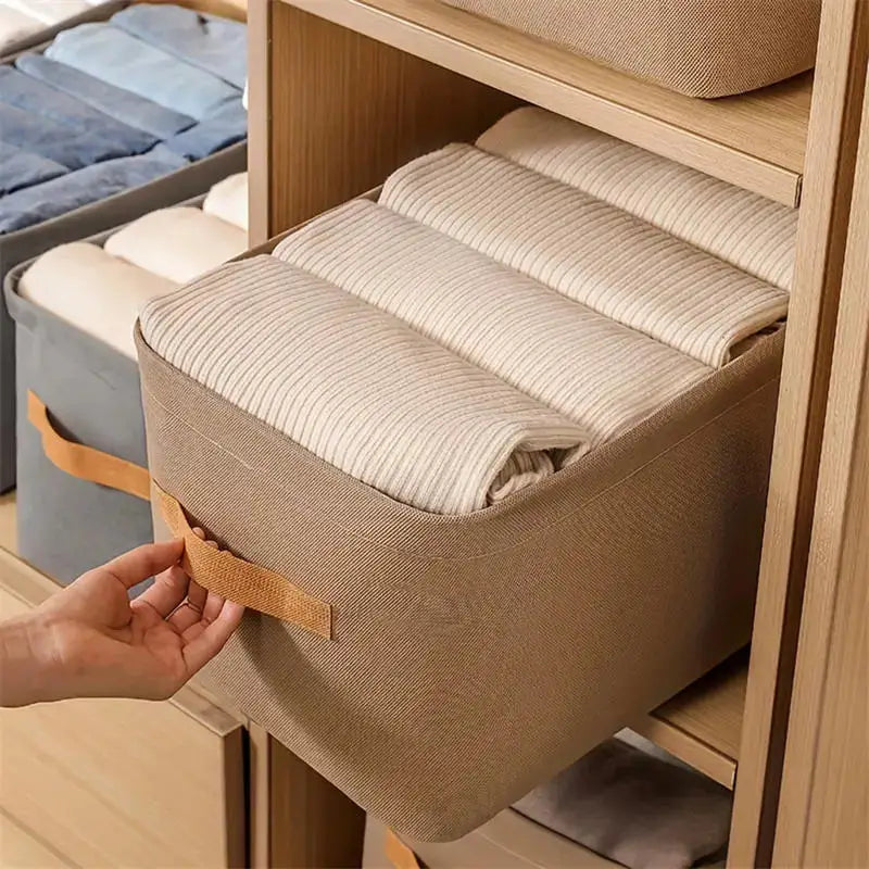 Foldable Woven Storage Basket With Sturdy Handles on Luulla