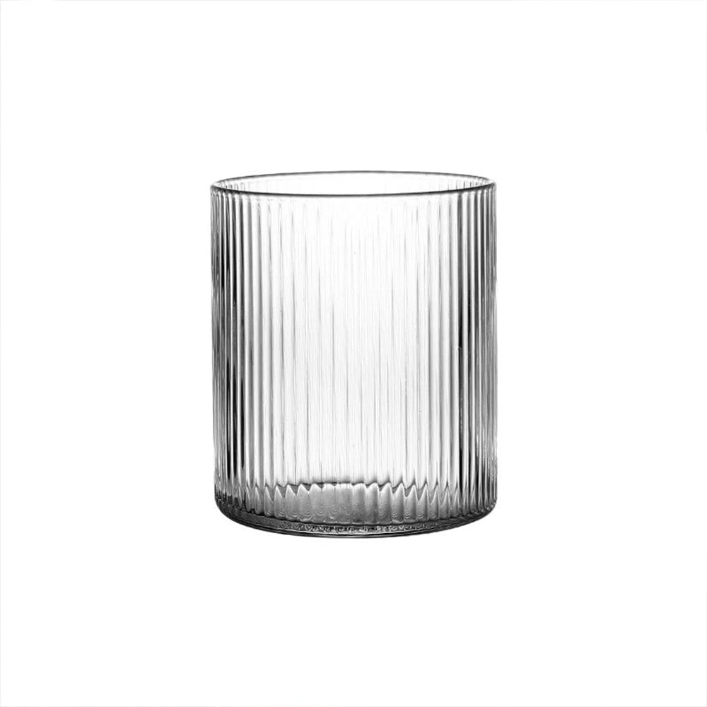 Ribbed Crystal Glass Tumbler For Sophisticated Dining on Luulla
