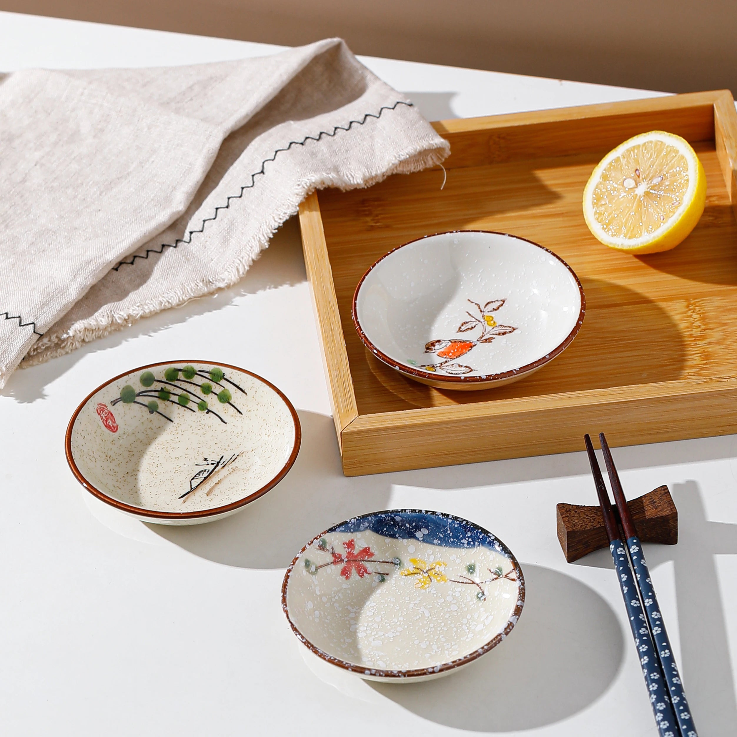 Handcrafted Ceramic Bowls With Artistic Floral Patterns on Luulla